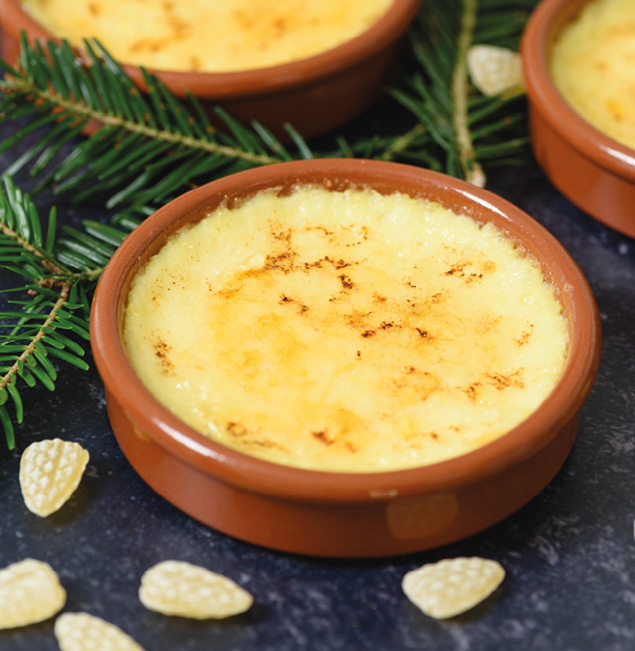 Recette : Crème brulée aux bonbons bourgeons de Sapin des Vosges, avec ...